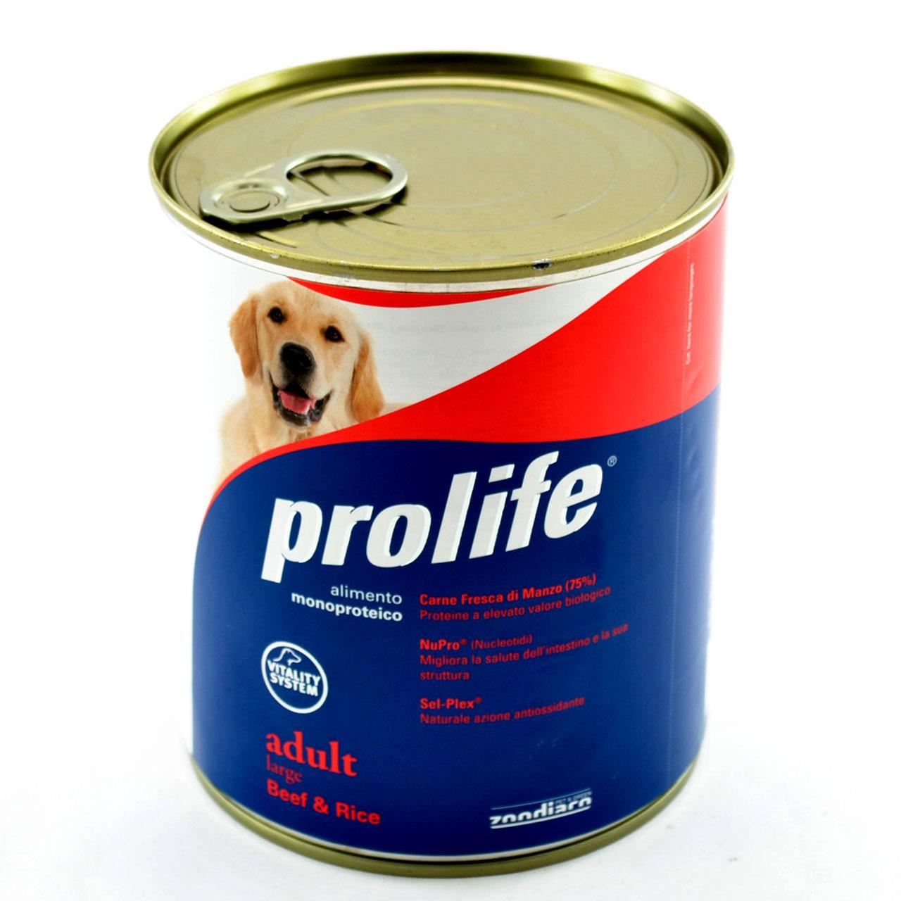 PROLIFE DOG AD. LAR. BEEF R. 800GR (5+1) - Biotur